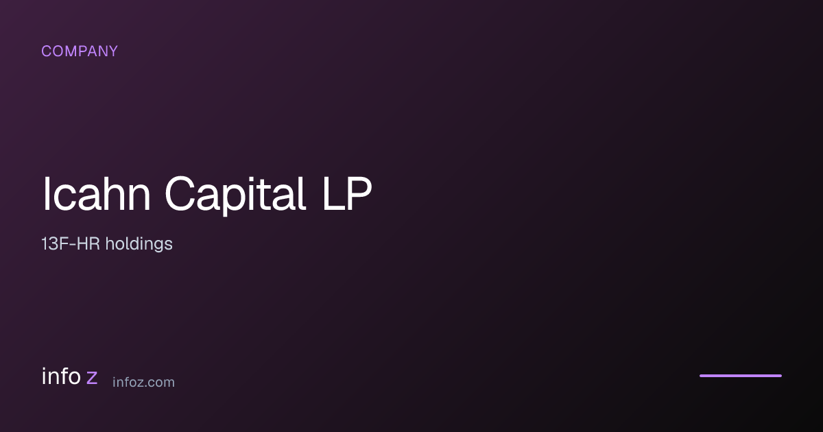 Icahn Capital LP portfolio — latest 13F-HR holdings | infoz